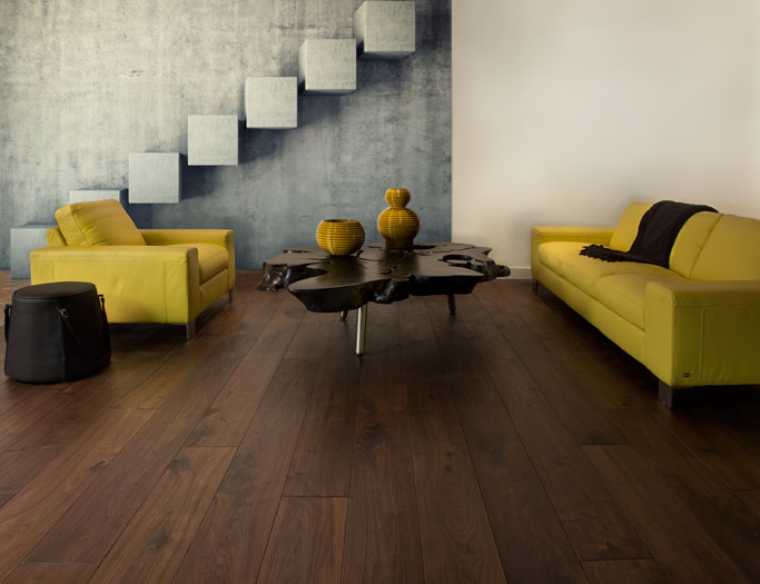 Walnut Hardwood Flooring from Logs End - Naturally Dark Hardwood